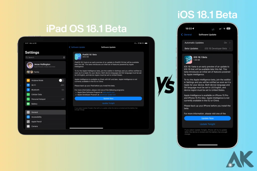 iPad OS 18.1 Beta vs iOS 18.1 Beta: Ποιο προσφέρει την καλύτερη εμπειρία; - Παγκόσμιος Geek