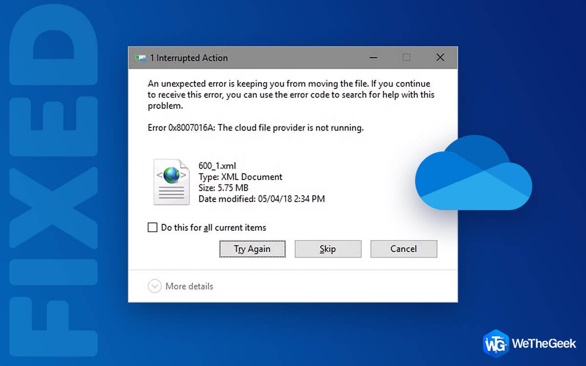 Πώς να διορθώσετε το σφάλμα "Ο πάροχος αρχείων cloud δεν τρέχει" του ...